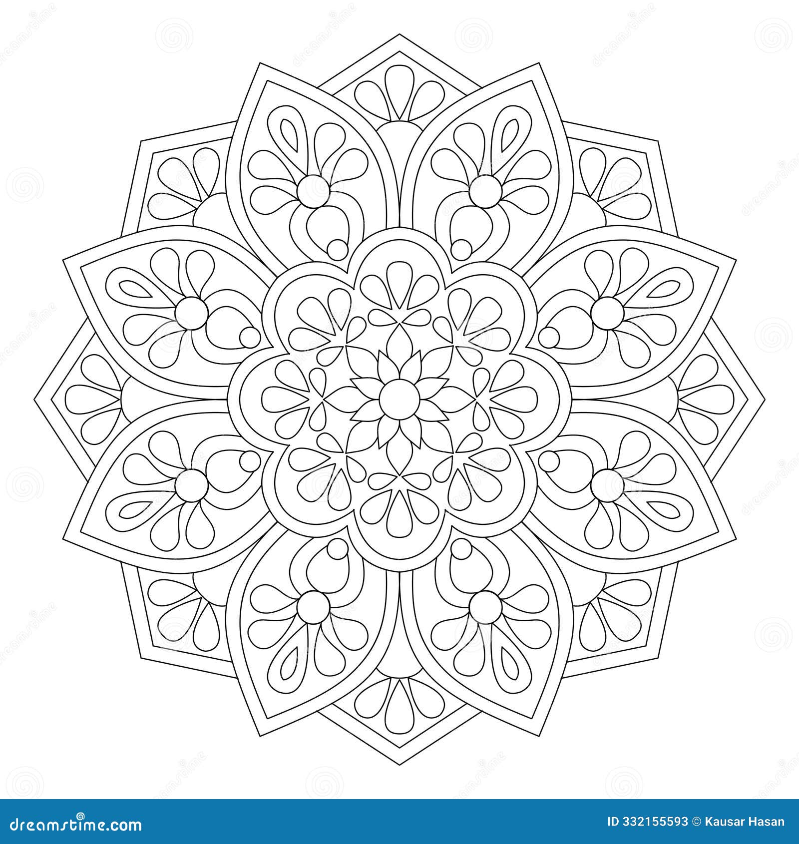 Easy Mandalas, Mandala Coloring Pattern For Beginners, Adults, Seniors ...