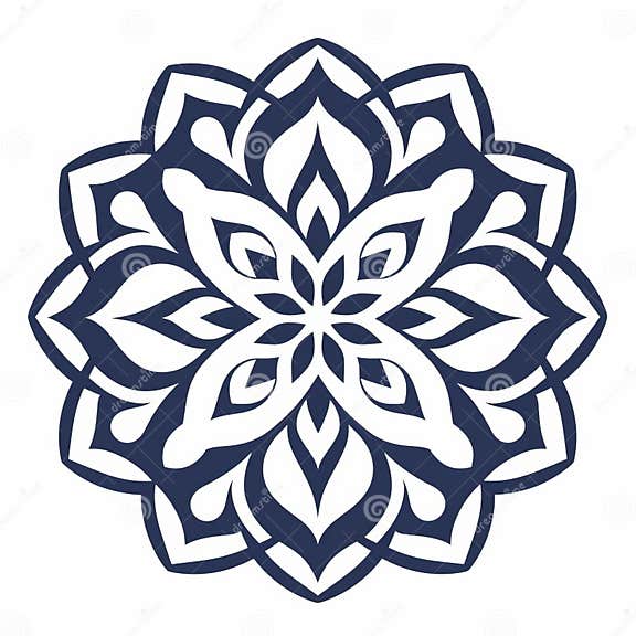 Easy Mandalas: Minimalistic Iconic Patterns on White Background Stock ...