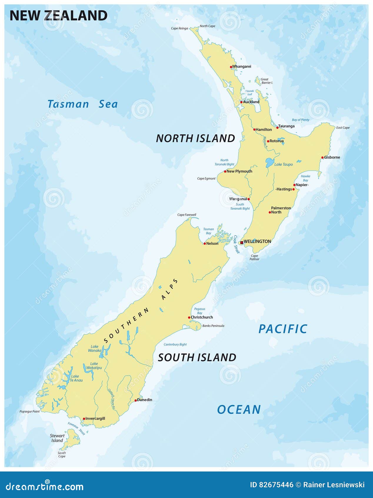 State Map New Zealand