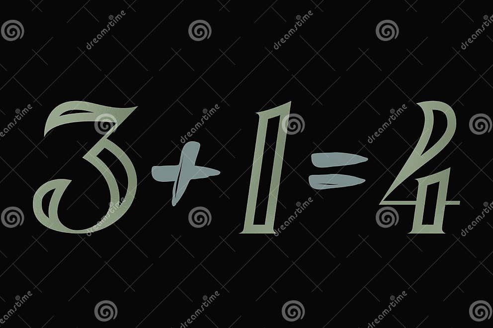 Easy math problem stock illustration. Illustration of math - 260505822