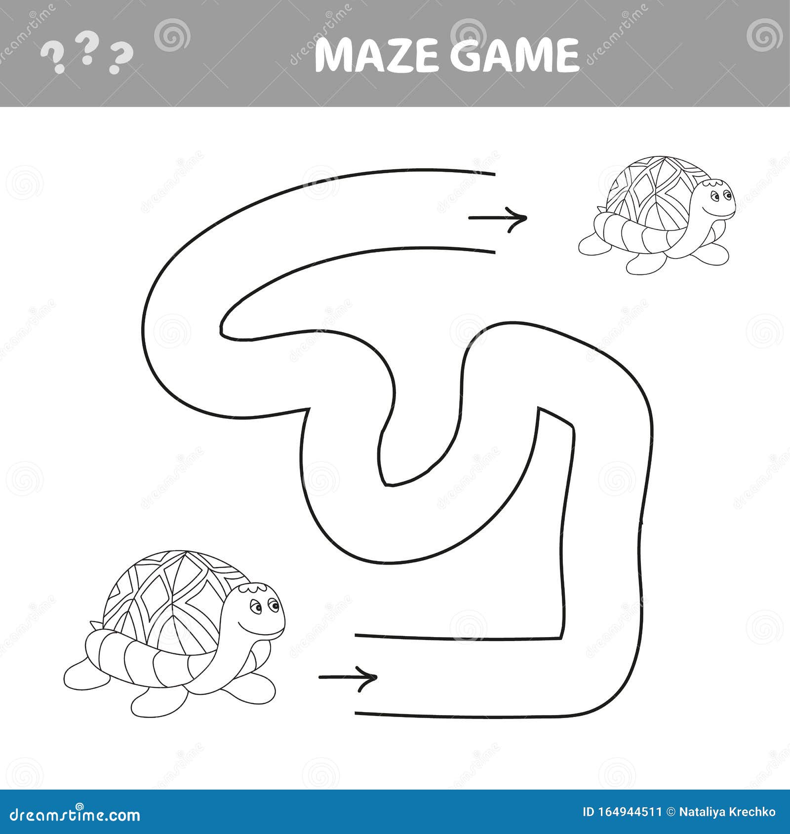 Easy Turtle Maze Cartoon Vector | CartoonDealer.com #93338677