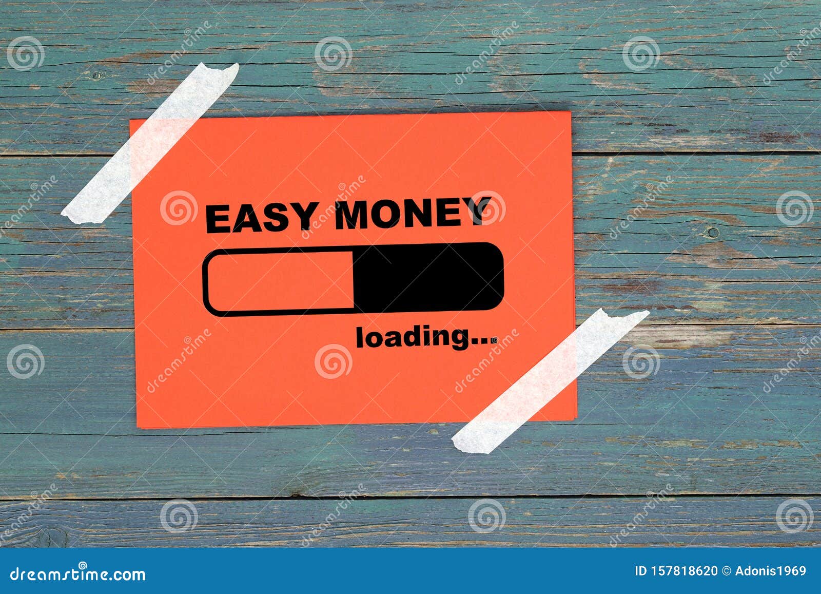 Easy Money Loading on Paper Stock Illustration - Illustration of ...
