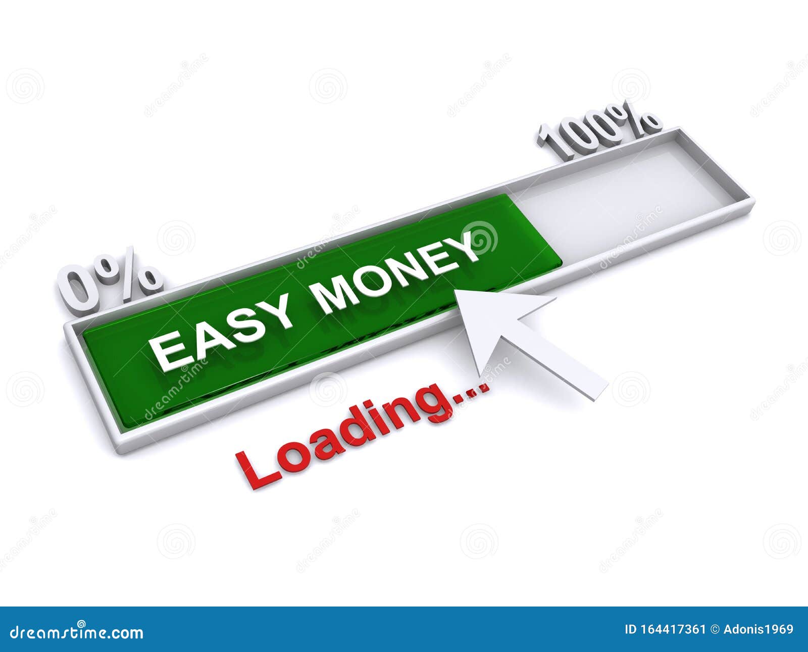 Easy Money Loading on White Stock Illustration - Illustration of ...