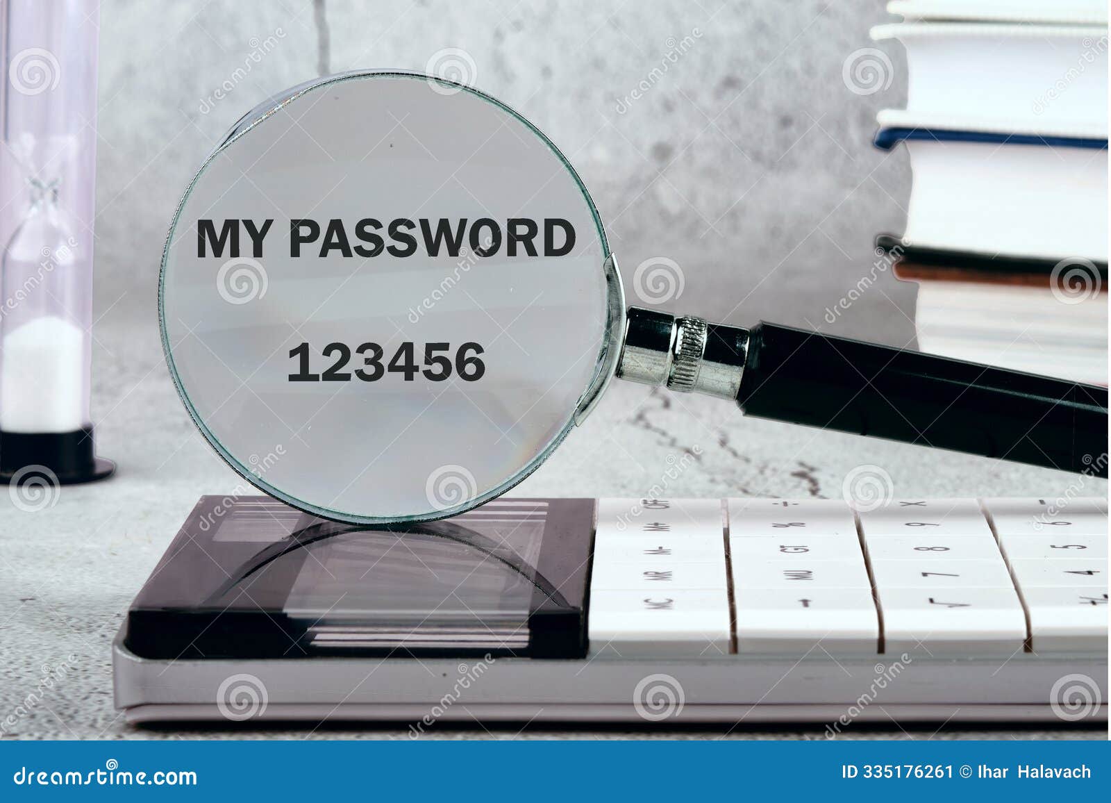 Easy Password Concept. My Password 123456 Written on the Background ...