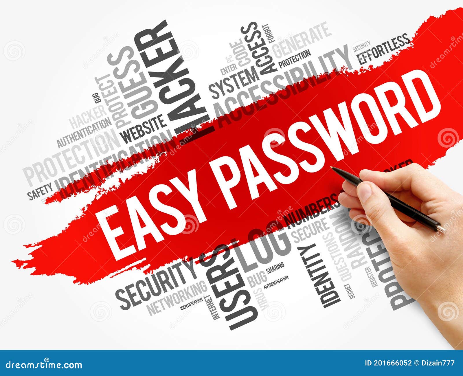 Easy Password Word Cloud Collage Stock Photo - Image of ecommerce ...