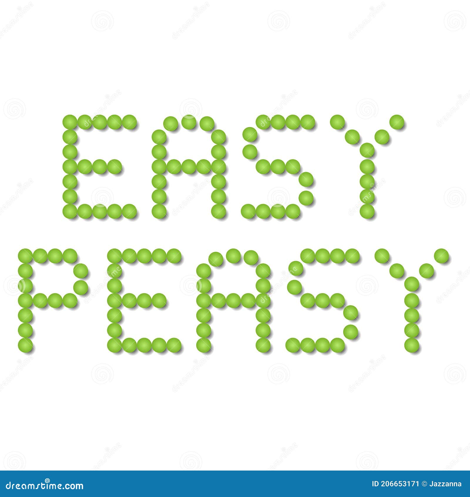 Easy Peasy - Custom Calligraphy Text Cartoon Vector | CartoonDealer.com ...
