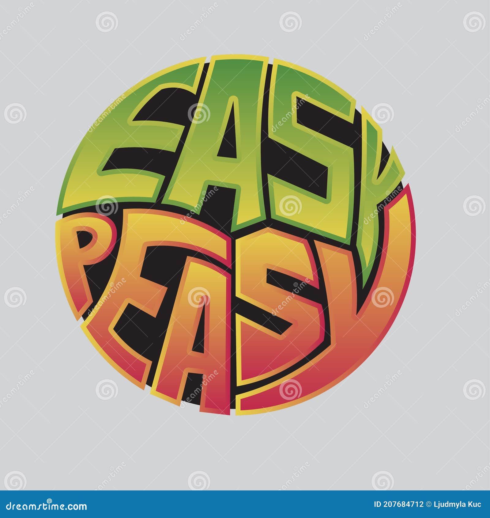 Easy Peasy - Custom Calligraphy Text Cartoon Vector | CartoonDealer.com ...