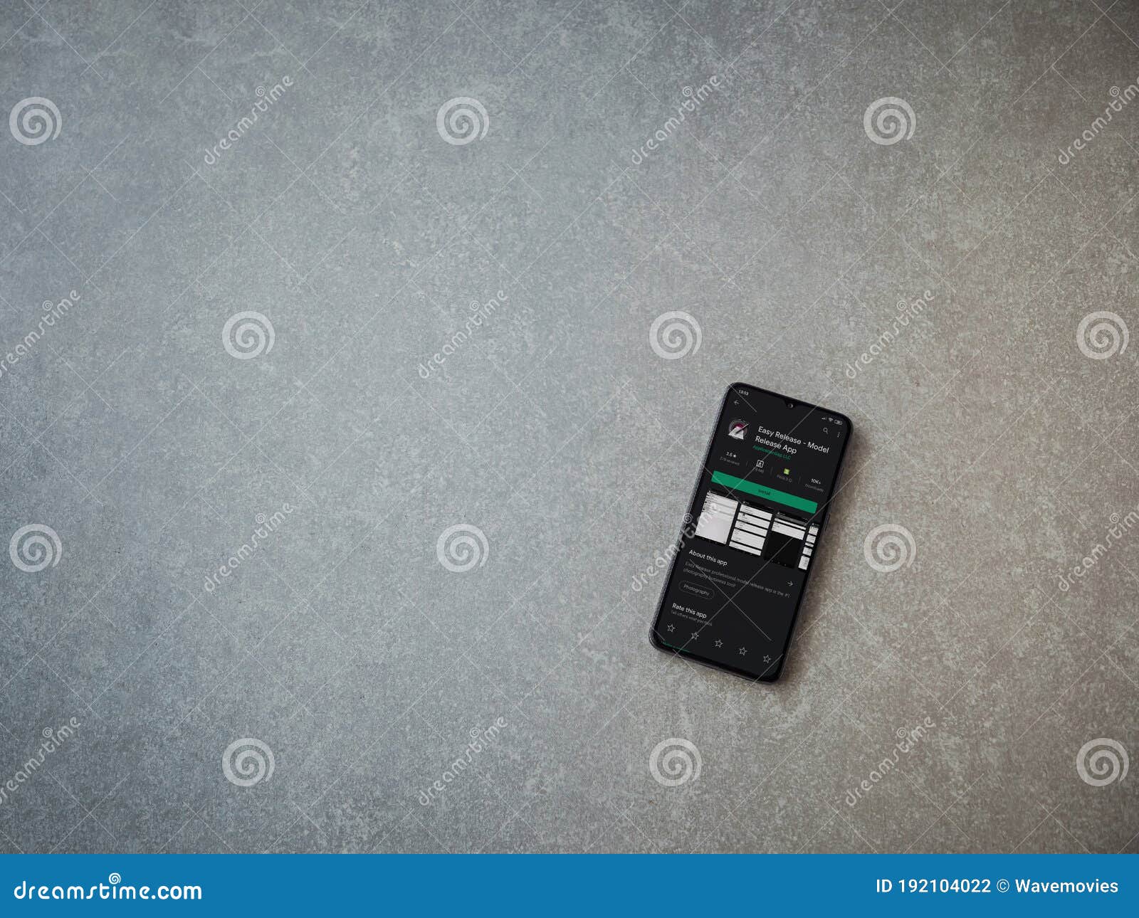 Easy Release Pro - Model Release App Play Store Page on a Smartphone on ...