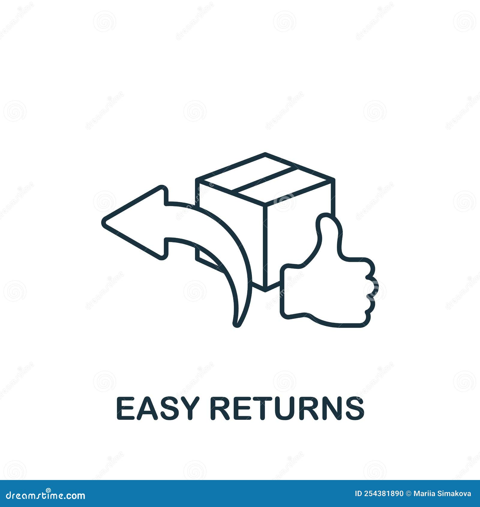 Easy Returns Icon. Line Simple Line Retail Icon for Templates, Web ...