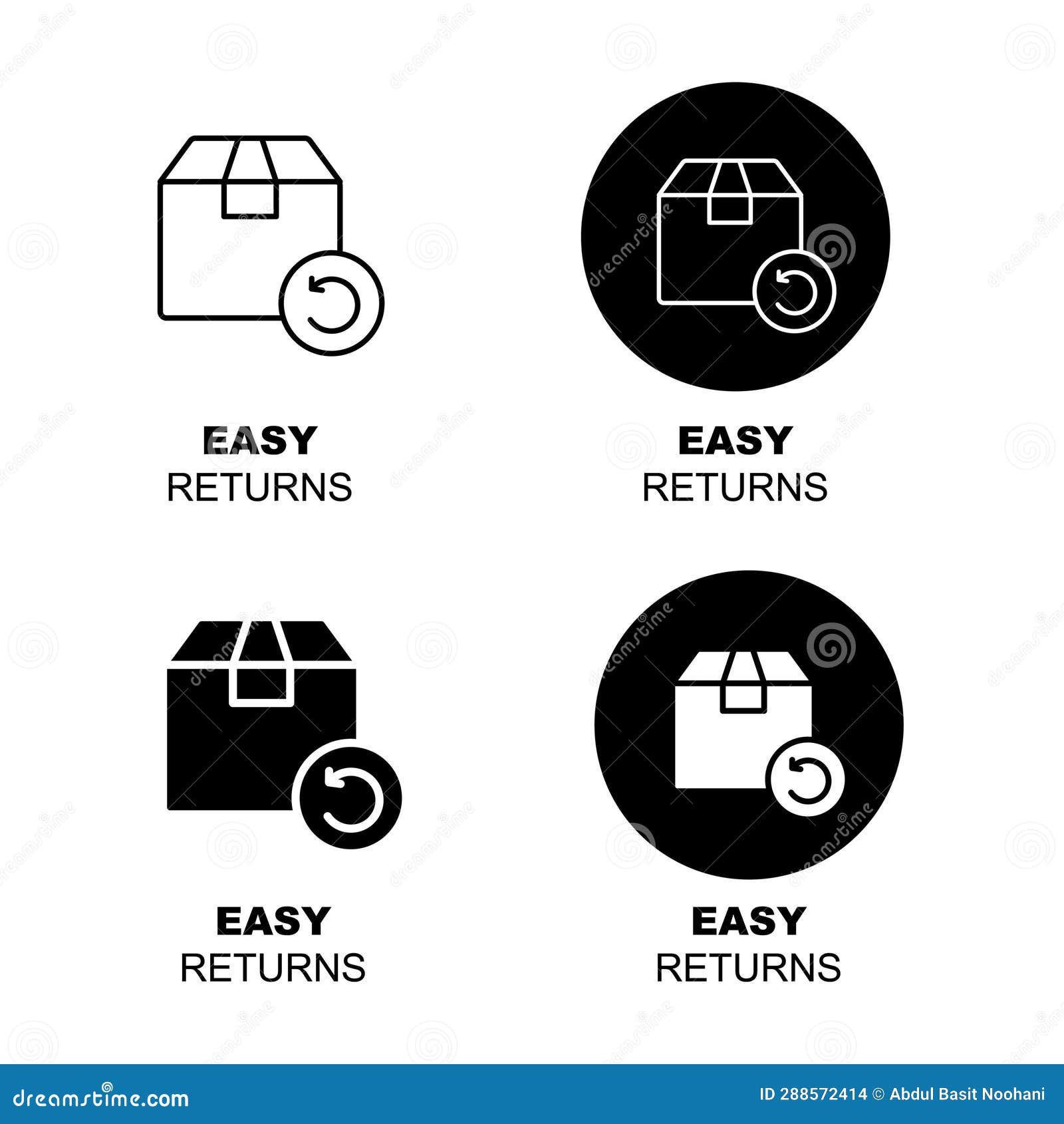 Easy Returns Icon, Simple Returns Symbol, Hassle-free Returns Emblem ...