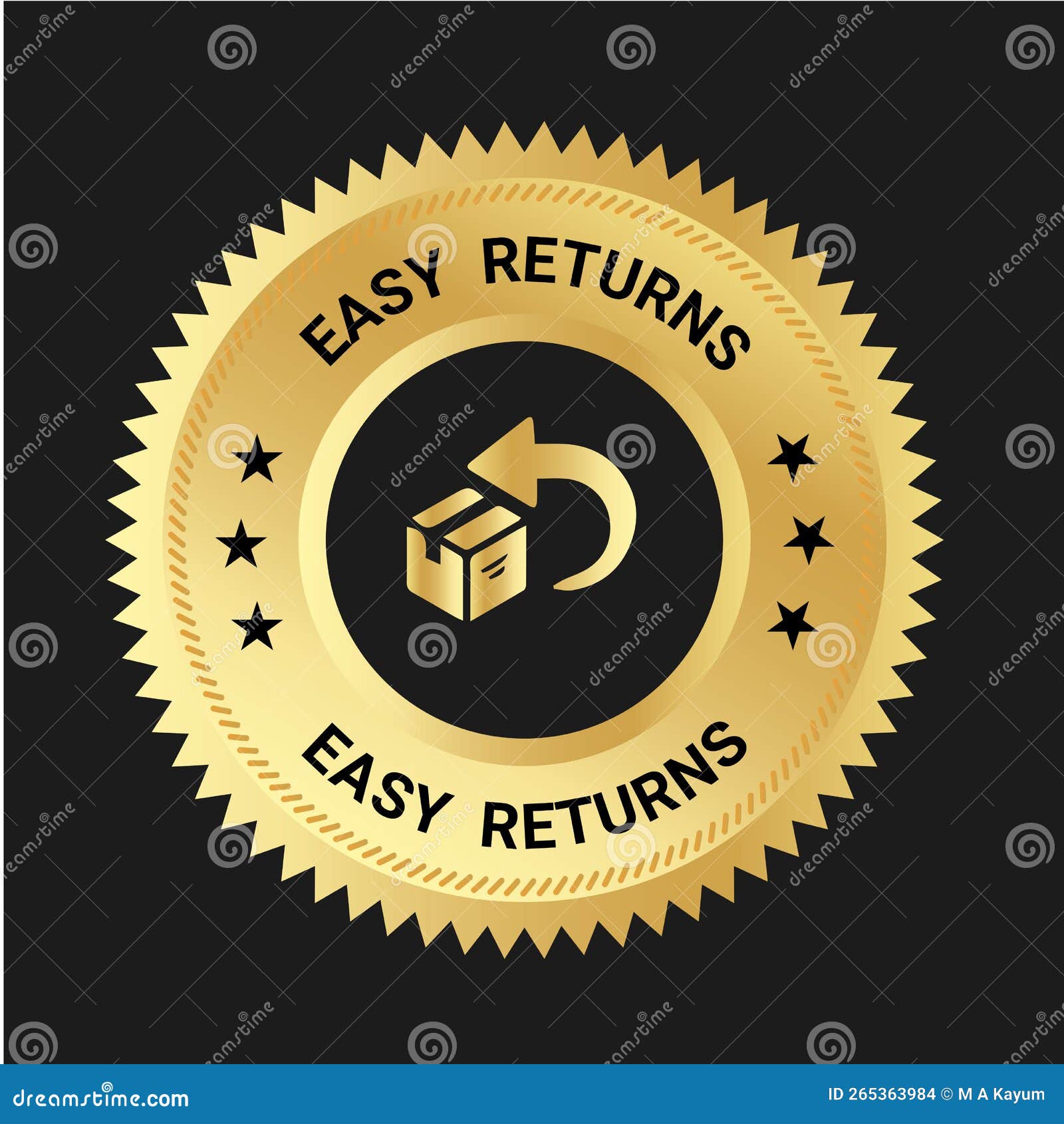 Easy Returns Icon, Simple Returns Symbol, Hassle-free Returns Emblem ...