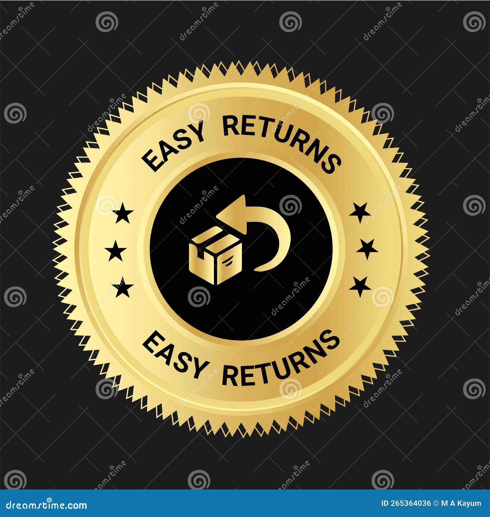 Easy Returns Vector Logo. Trust Badges Stock Illustration ...
