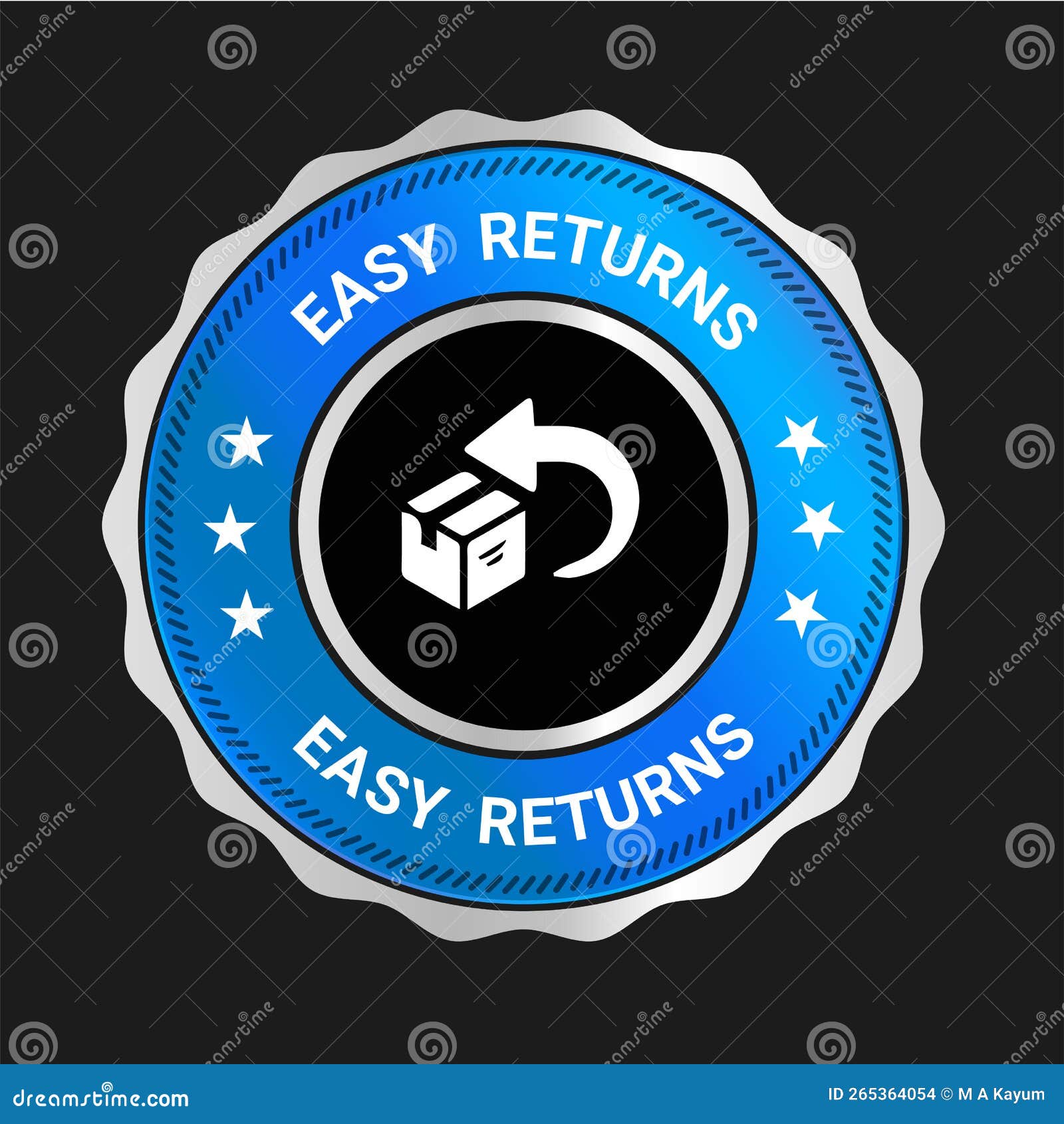 Easy Returns Vector Logo. Trust Badges Stock Illustration ...