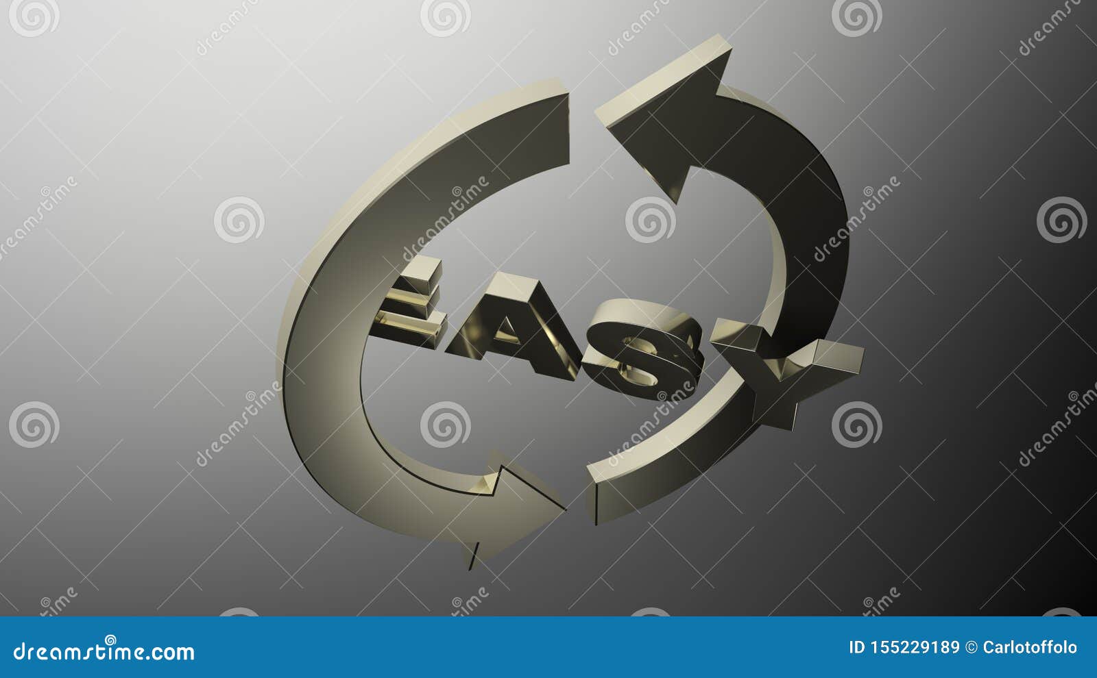 Easy with Rotating Arrows - 3D Rendering Illustration Stock ...