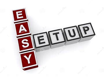 Easy setup word block stock illustration. Illustration of cross - 161339565