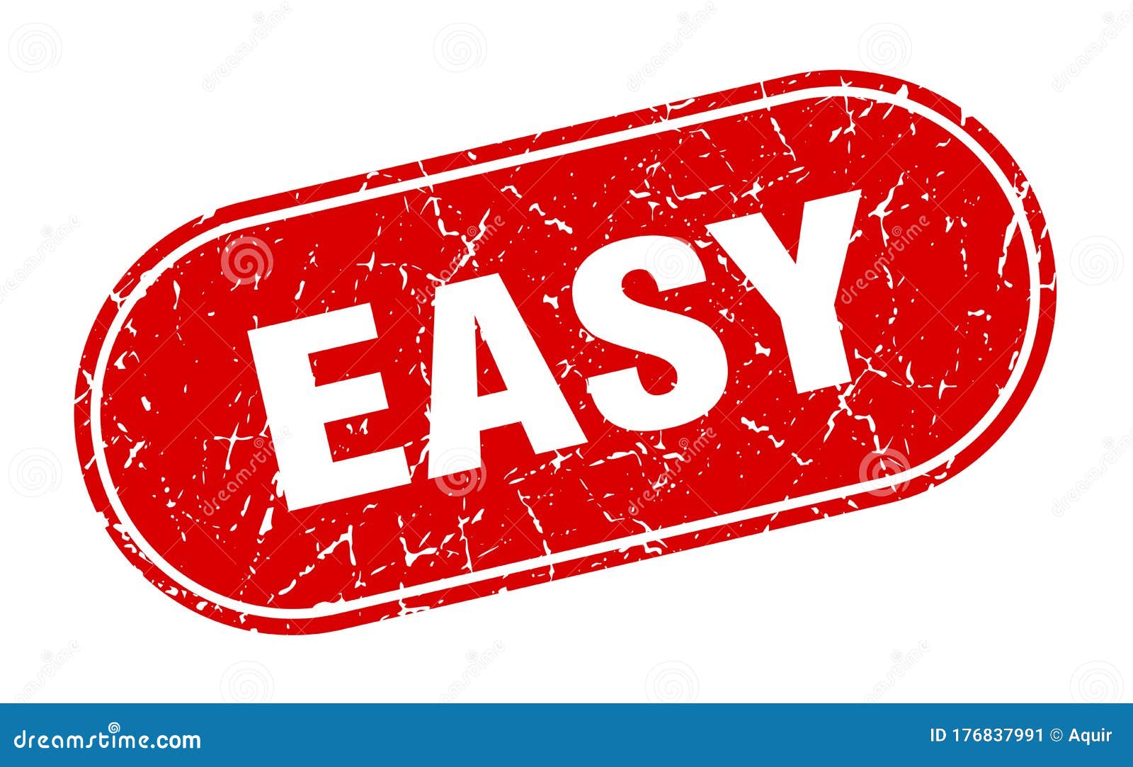 Easy Sign. Easy Grunge Stamp Stock Vector - Illustration of insignia ...