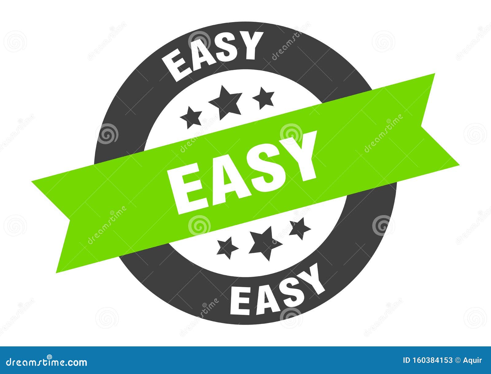 Easy sign stock vector. Illustration of band, banner - 160384153
