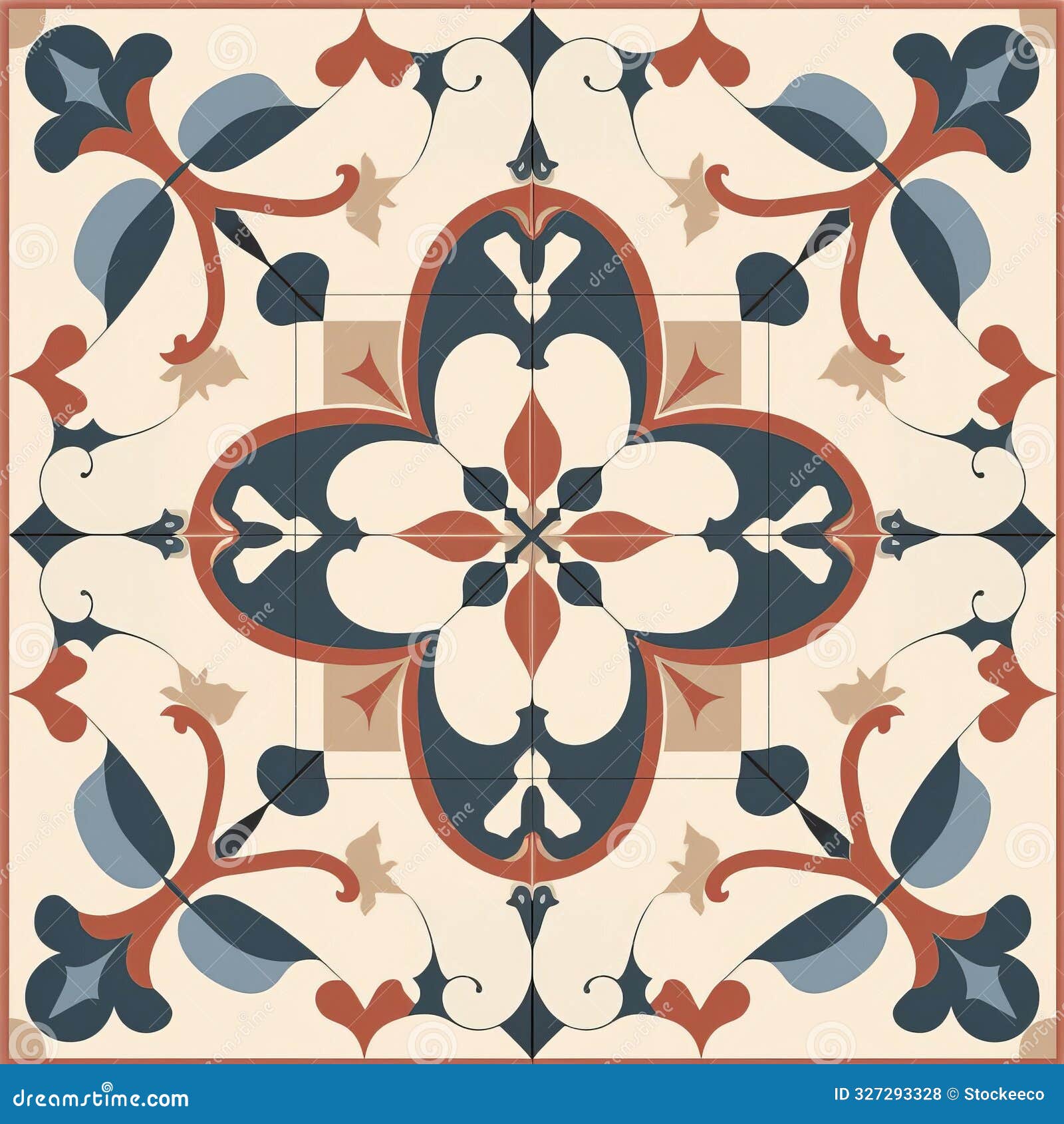 Easy and Simple Belgian Dubbel Tile Pattern Generation Guide Stock ...