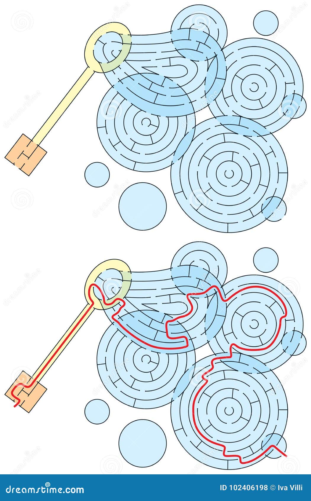 Easy soap bubbles maze stock vector. Illustration of puzzle - 102406198