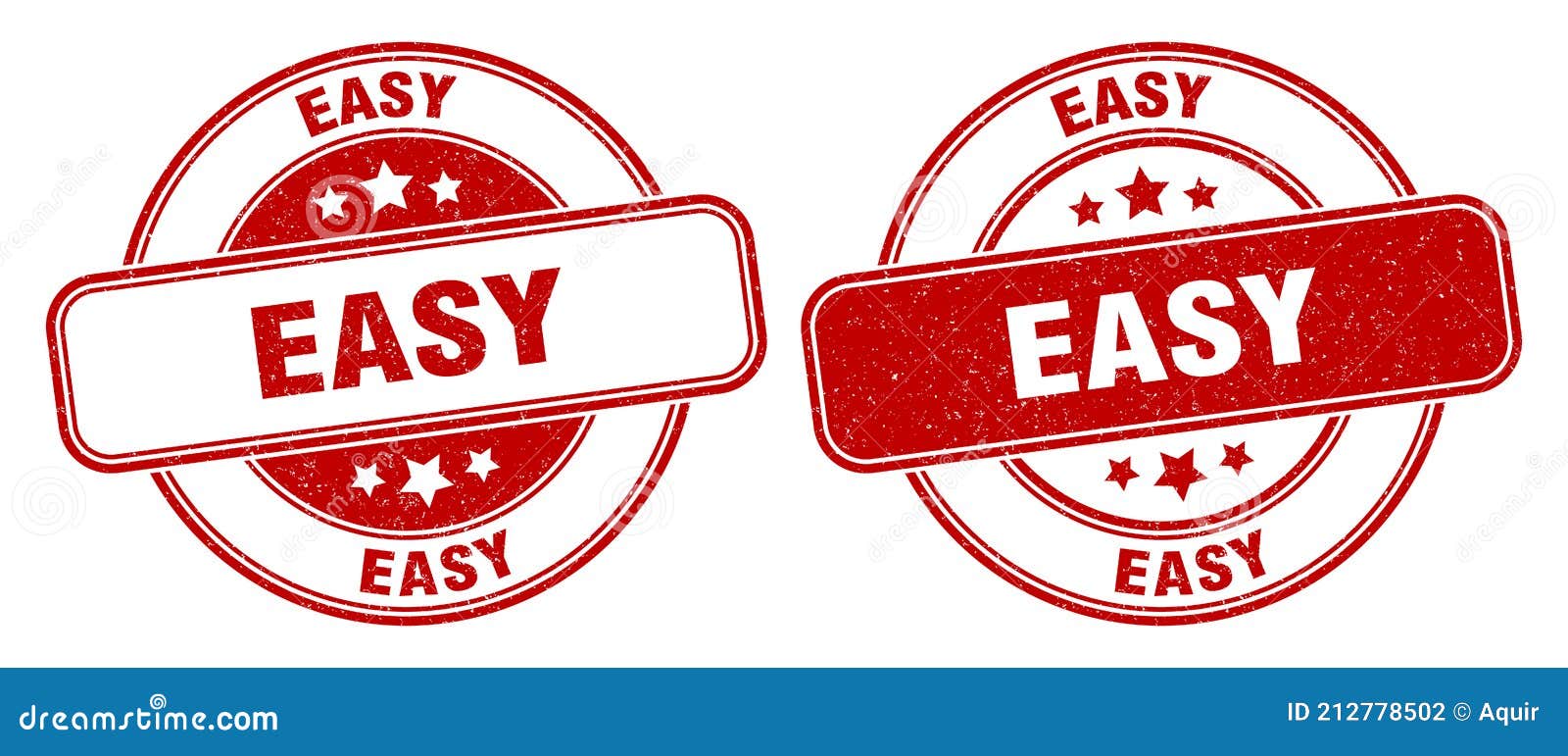 Easy Stamp. Easy Label. Round Grunge Sign Stock Vector - Illustration ...