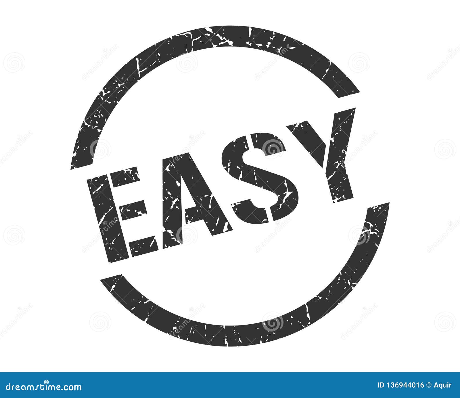 Easy stamp stock vector. Illustration of easy, badge - 136944016