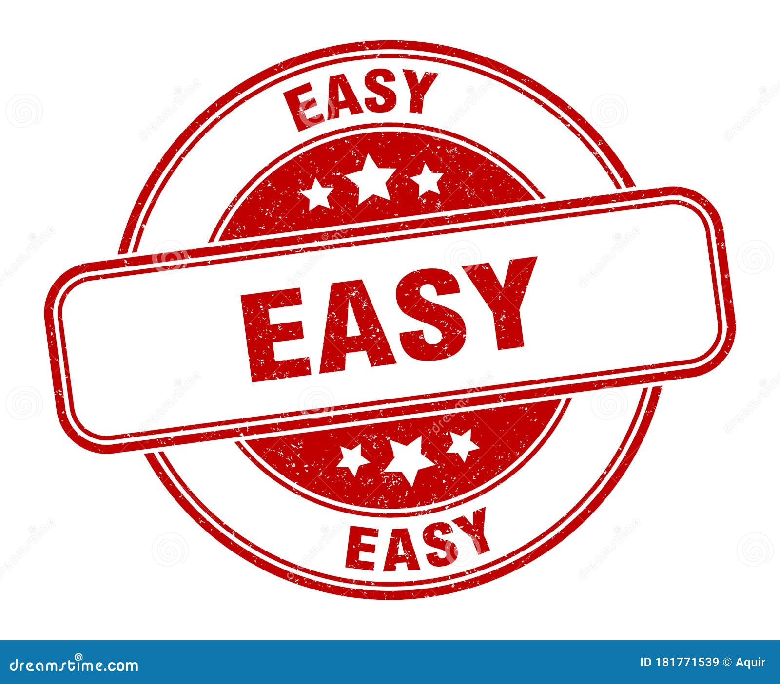 Easy Stamp. Easy Round Grunge Sign Stock Vector - Illustration of label ...