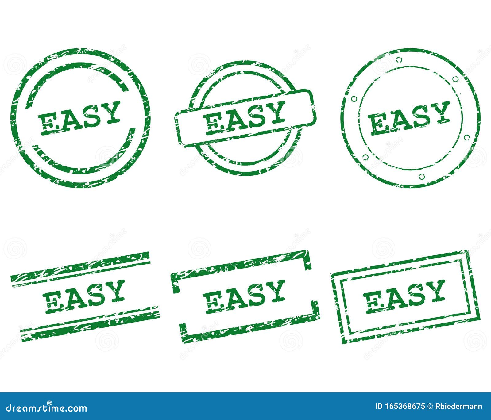Easy stamps stock vector. Illustration of rubber, seal - 165368675