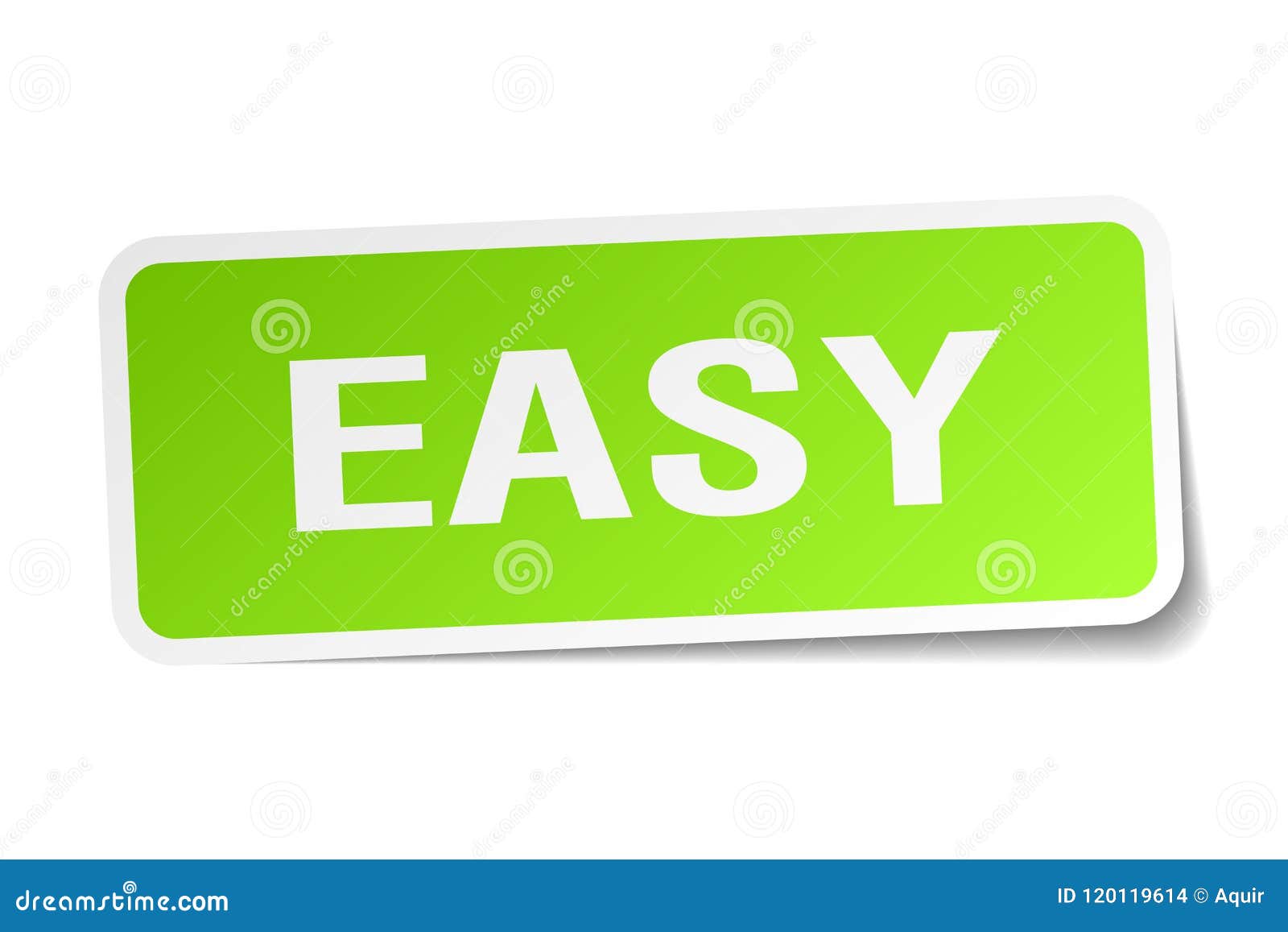 Easy sticker stock vector. Illustration of background - 120119614