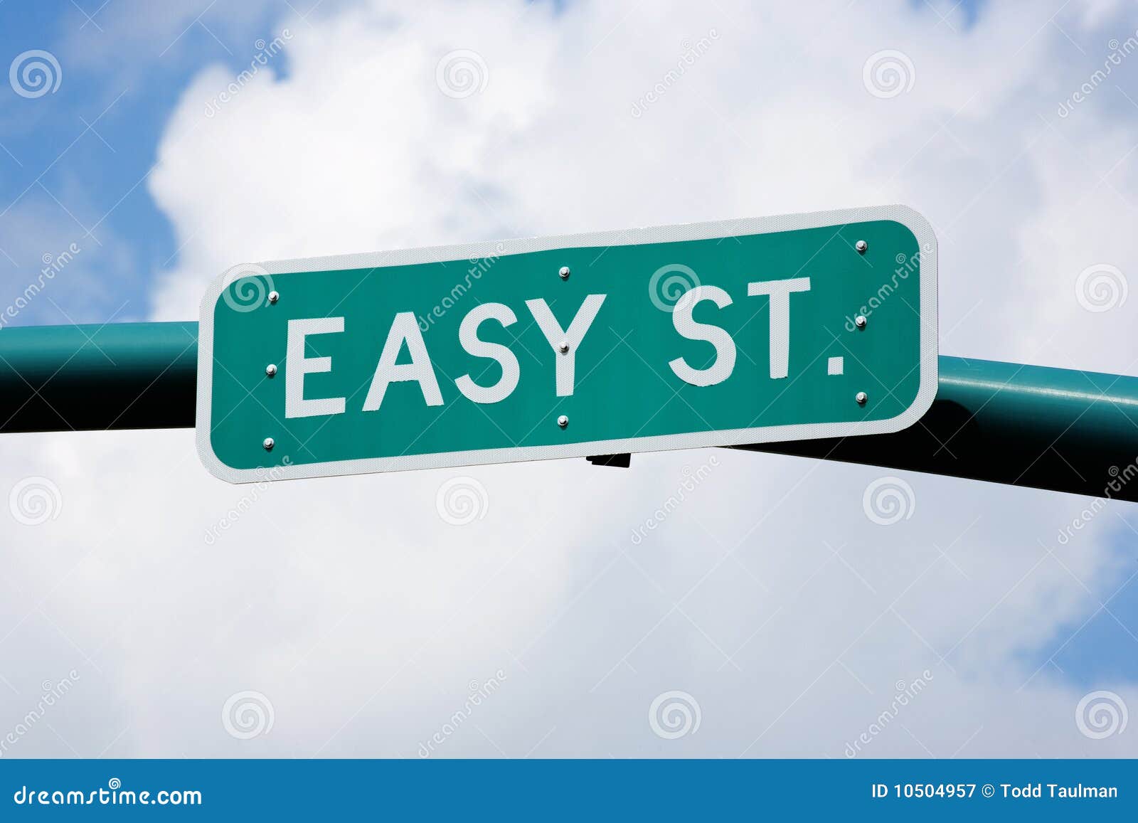 Easy Street stock image. Image of white, blue, clouds - 10504957