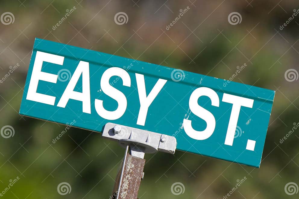 Easy Street Sign stock photo. Image of comfort, money - 2074336