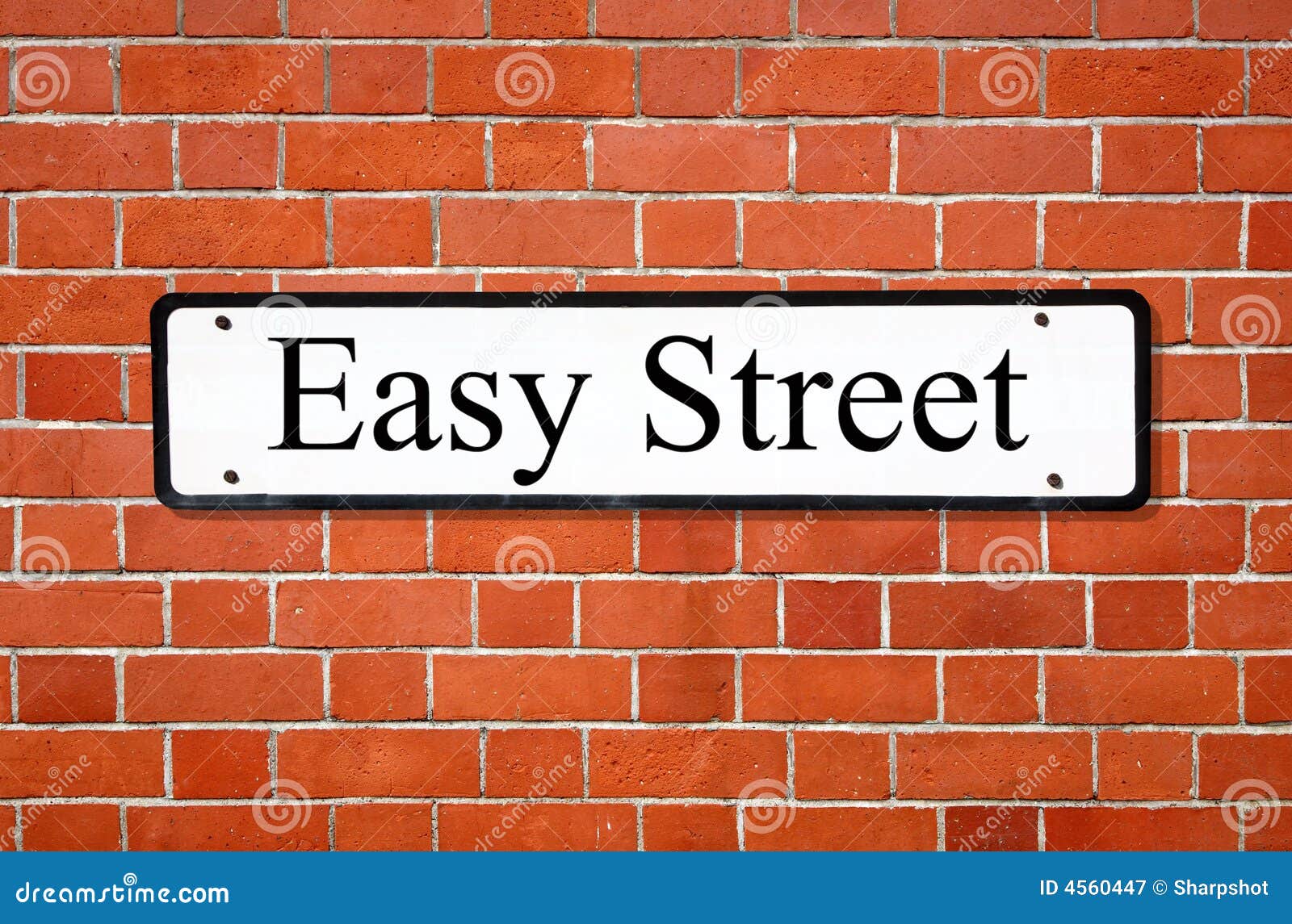 Easy street sign. stock image. Image of english, concept - 4560447