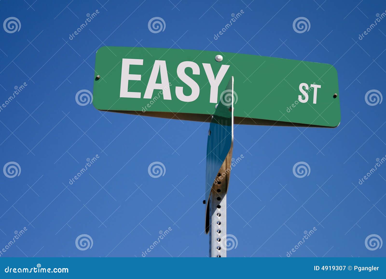 Easy Street Sign stock image. Image of concept, right - 4919307