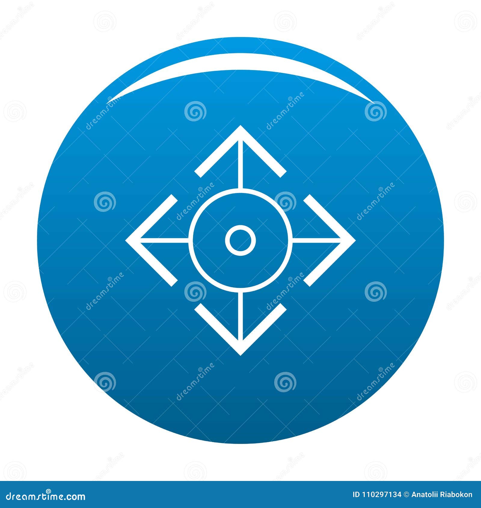 Easy Target Icon Blue Vector Stock Vector - Illustration of logo, blue ...