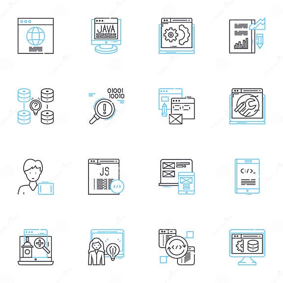 Easy Tech Linear Icons Set. Simplicity, Efficiency, Accessible, User ...