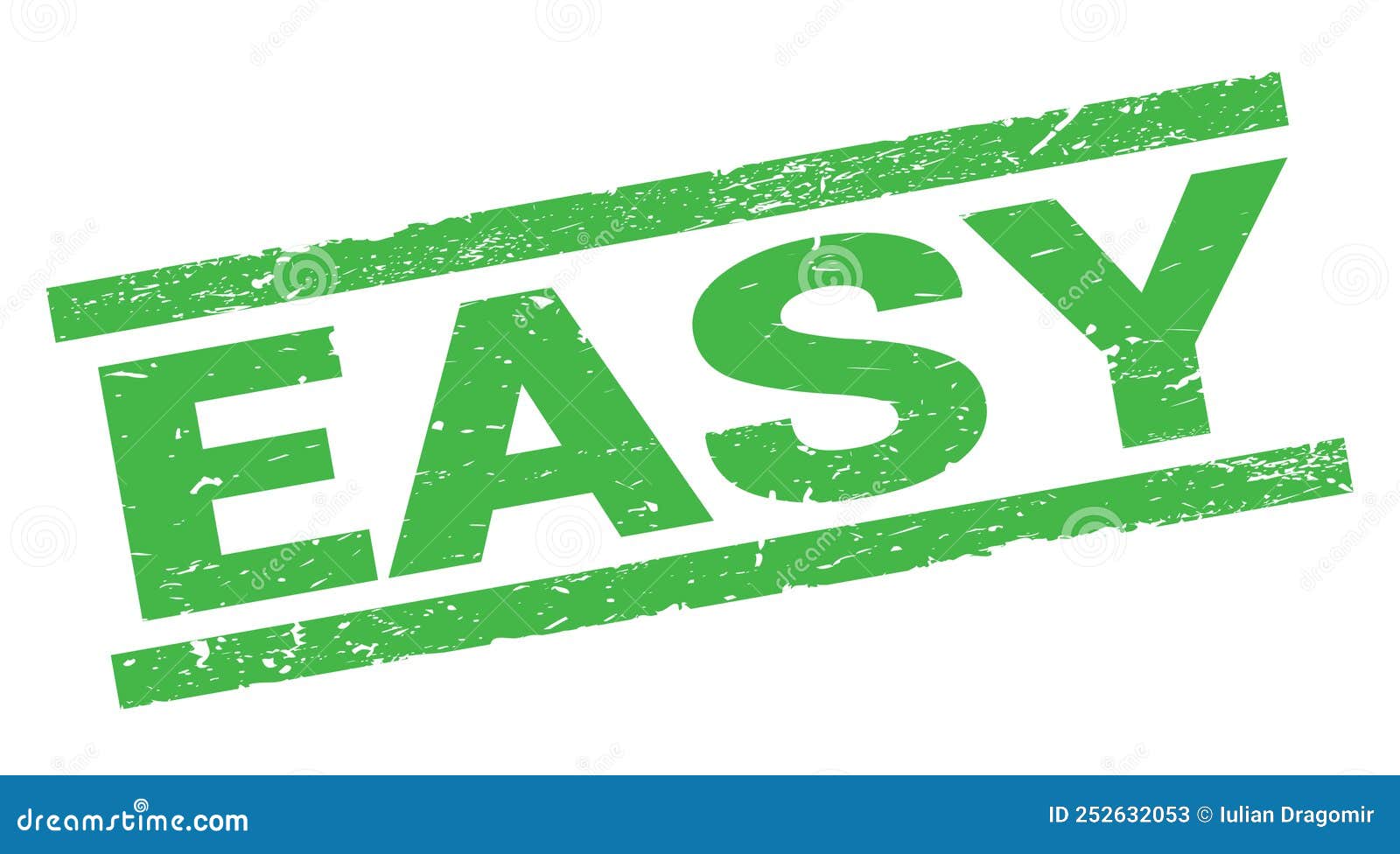 EASY Text on Green Rectangle Stamp Sign Stock Illustration ...