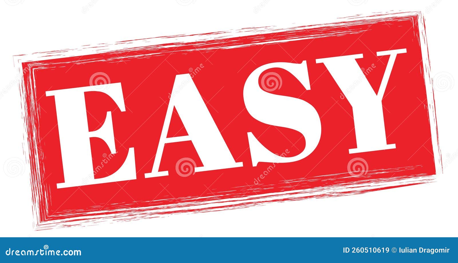 EASY Text Written on Red Stamp Sign Stock Illustration - Illustration ...