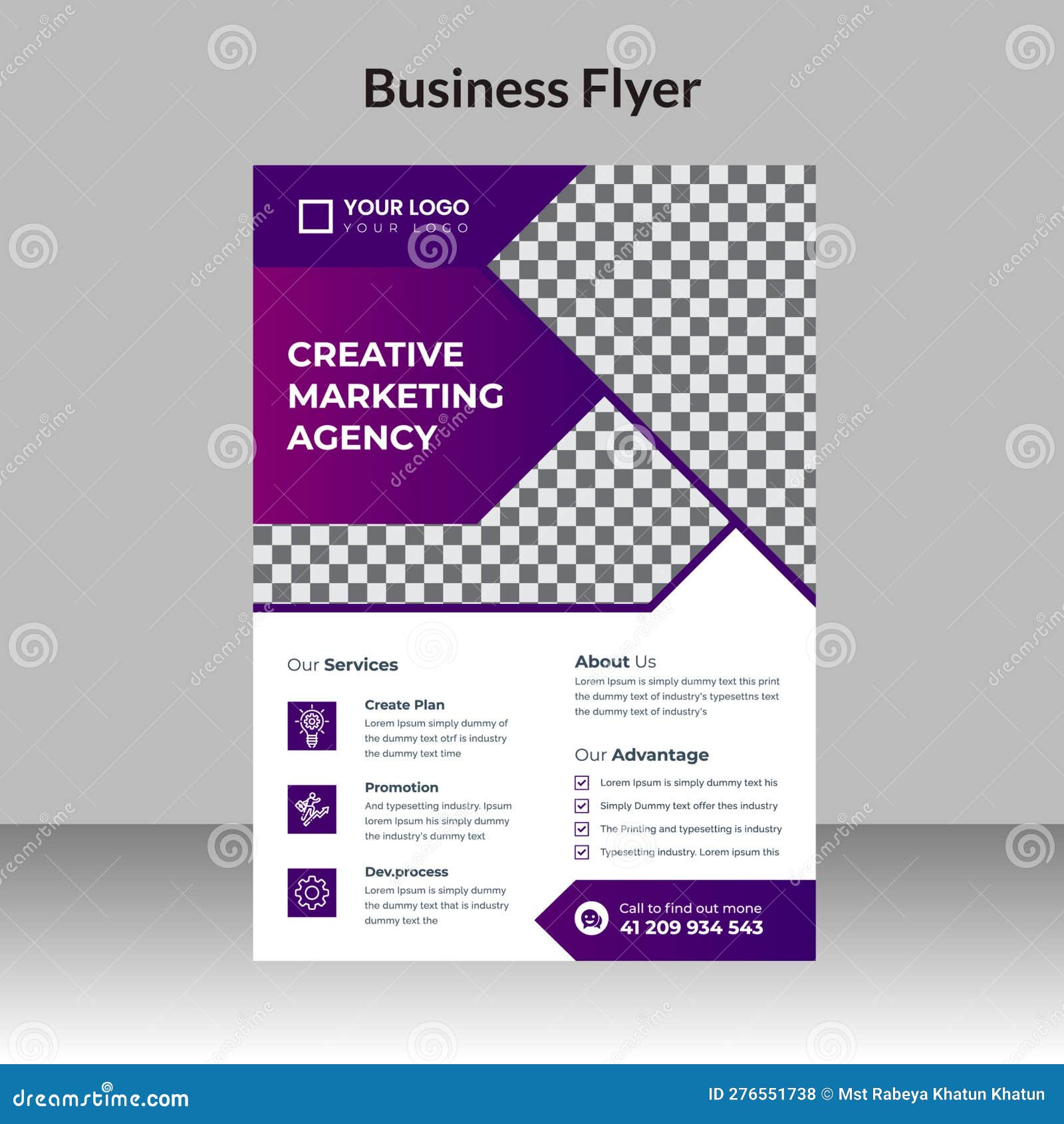 Corporate Business Flyer Design Template Stock Photo - Illustration of ...