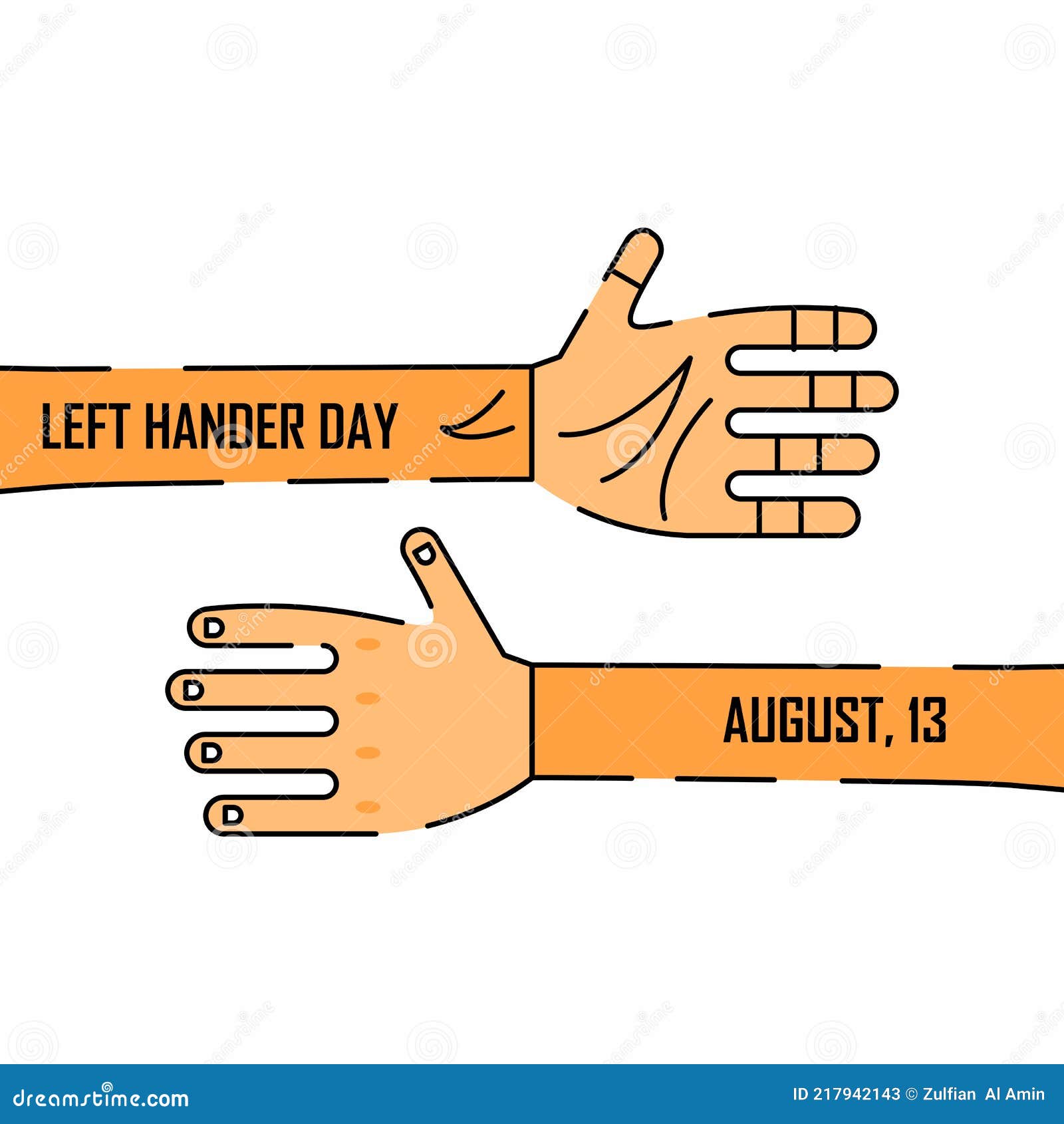 Two Left Hand Illustration Design. Stock Vector - Illustration of ...