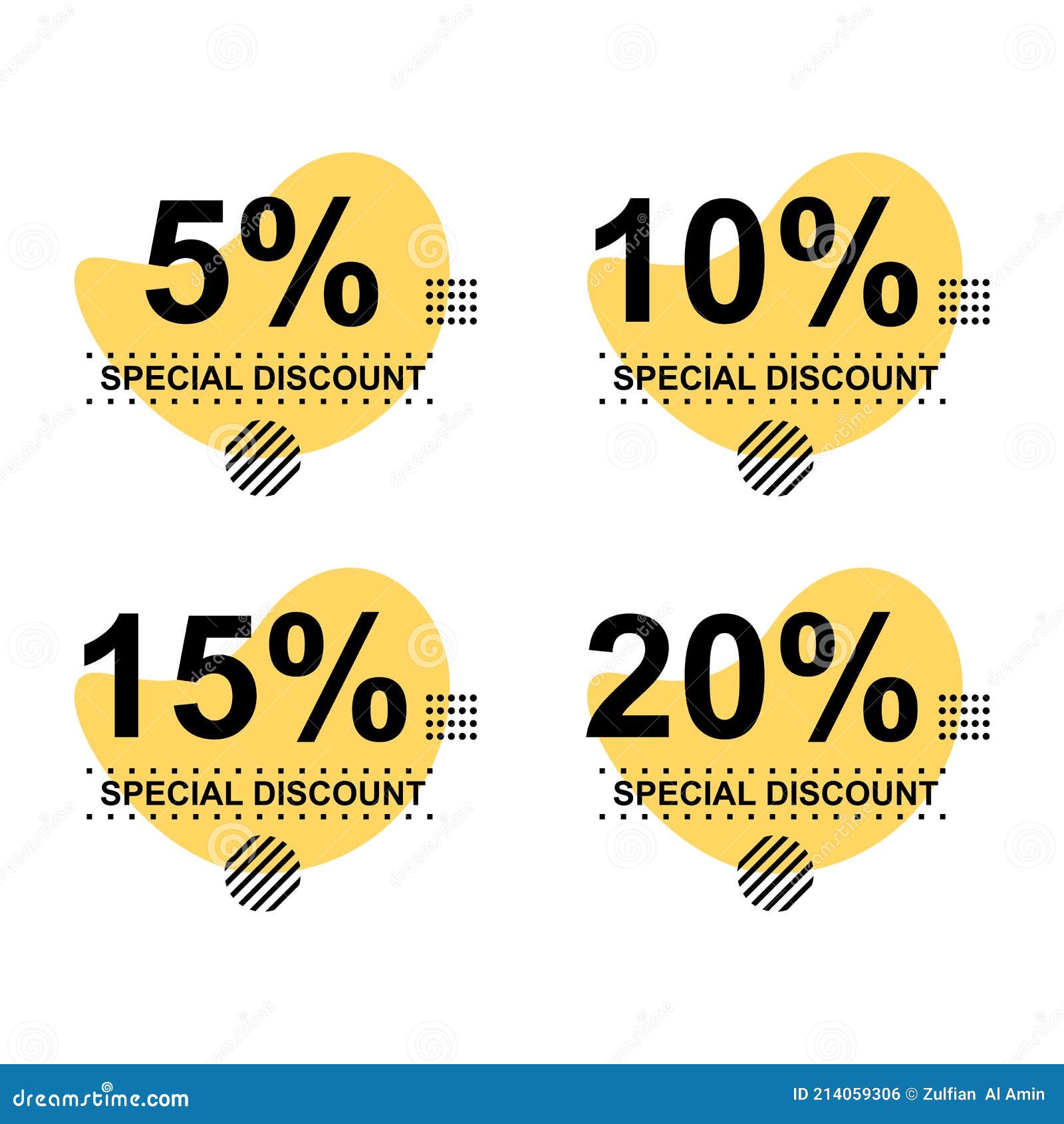 Creative Discount Label Design Set Stock Vector - Illustration of ...