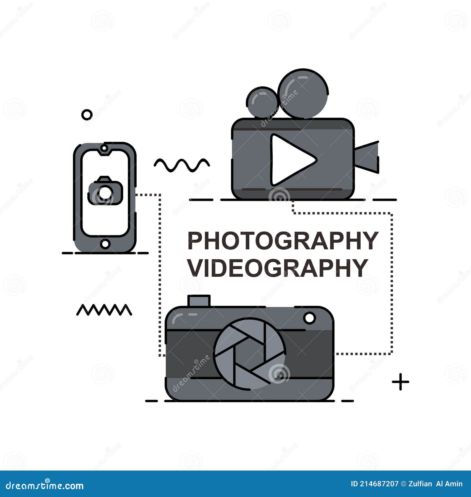 Creative Camera Icon Collection Design. Stock Vector - Illustration of ...