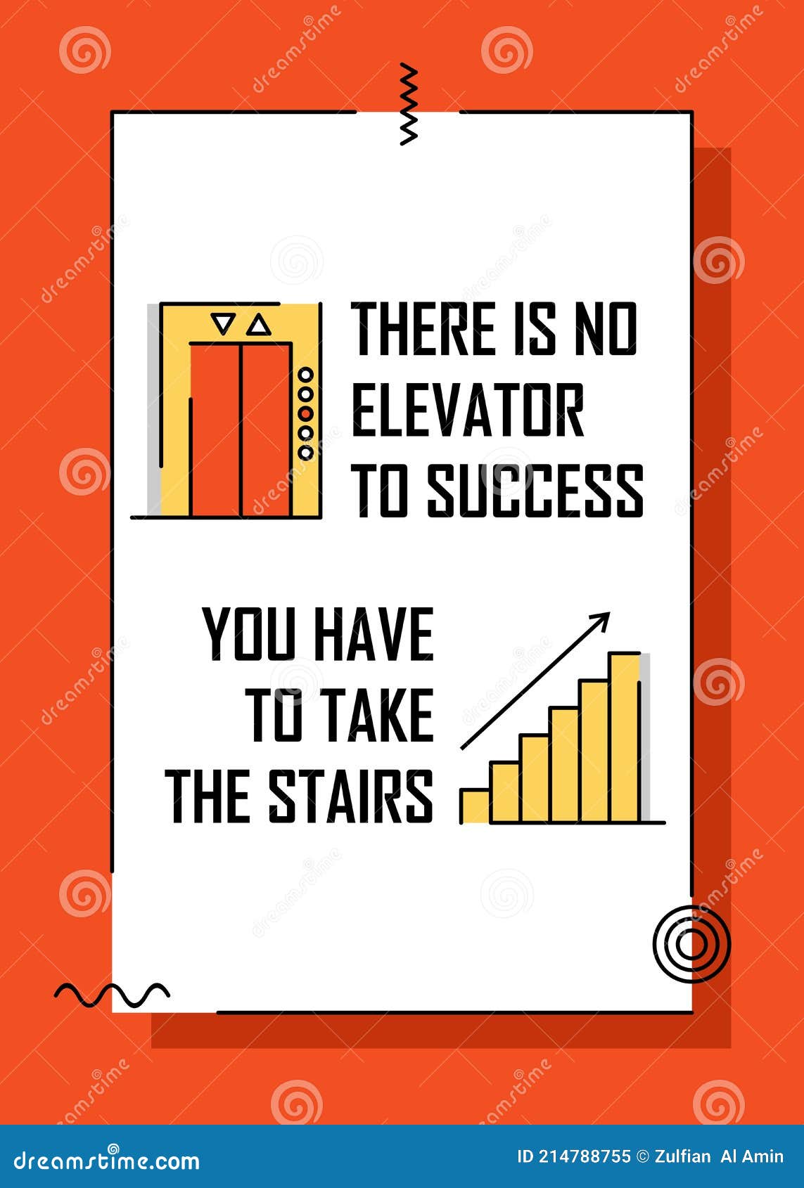 Process To Success Poster Quotes Design. Stock Vector - Illustration of ...
