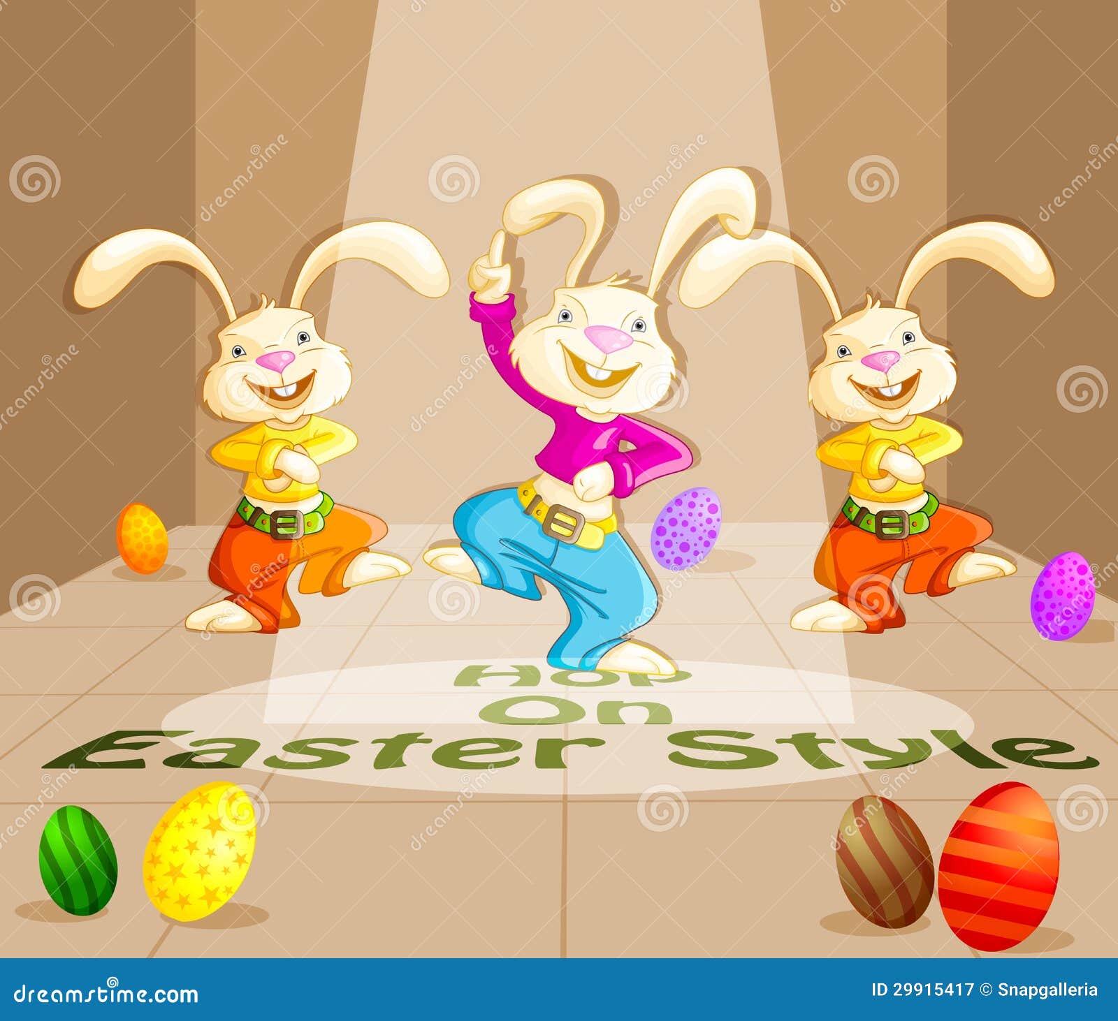 Hop on Easter Style stock vector. Illustration of jump - 29915417