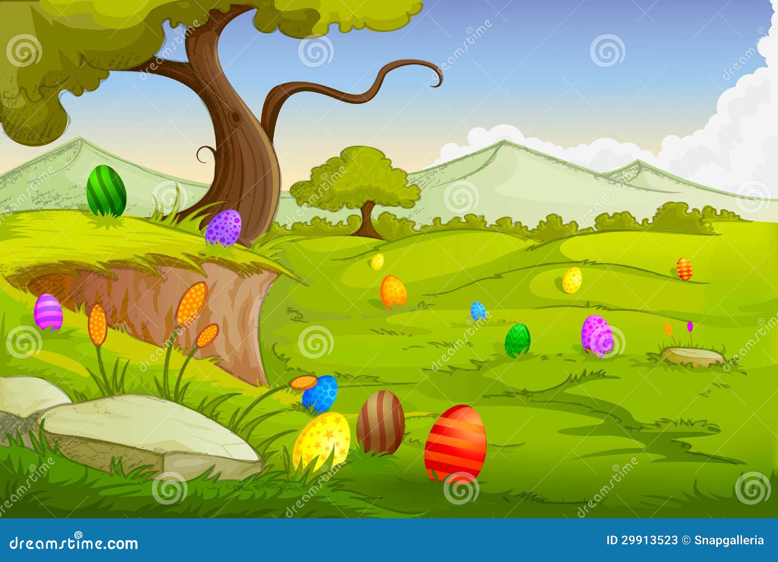 Easter Background stock vector. Illustration of land - 29913523