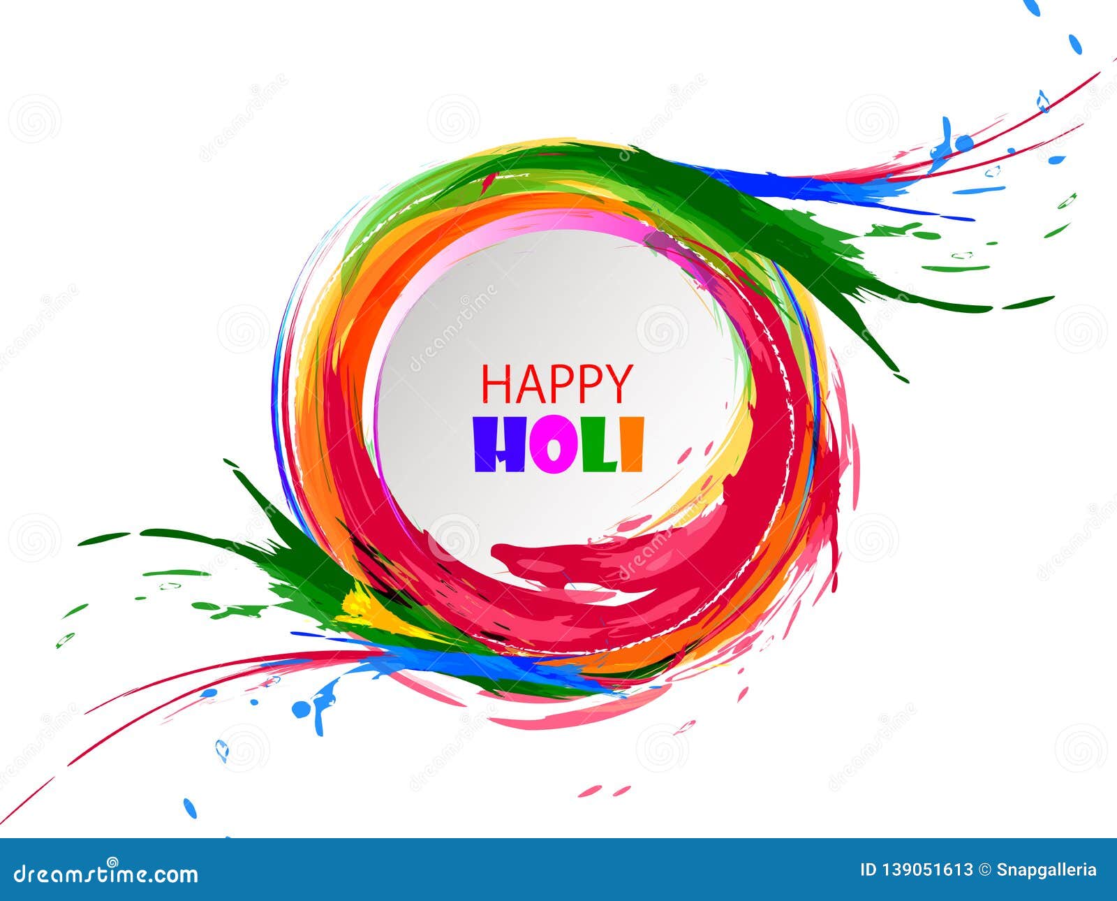 Vector Illustration of Colorful Splash for Holi Background Stock Vector ...