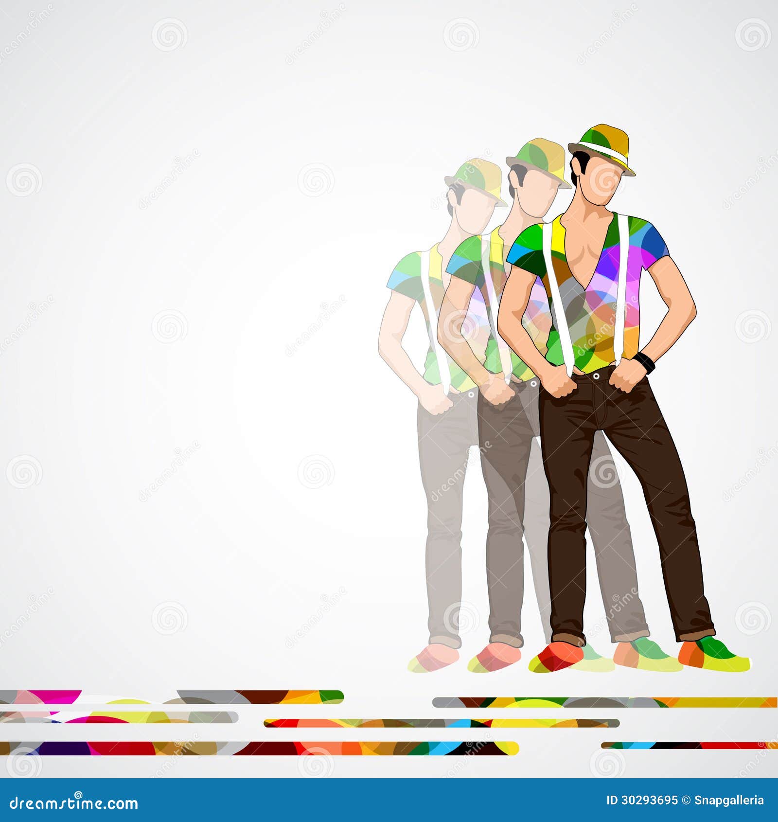Stylish young man stock vector. Illustration of pose - 30293695
