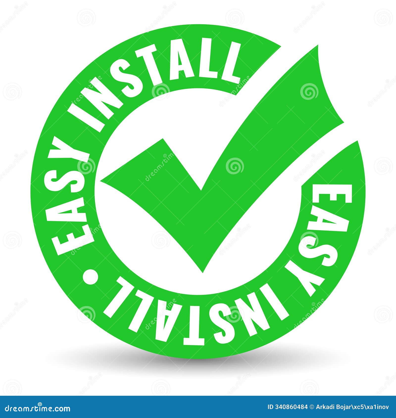 Easy To Install Vector Tick Emblem Stock Vector - Illustration of ...