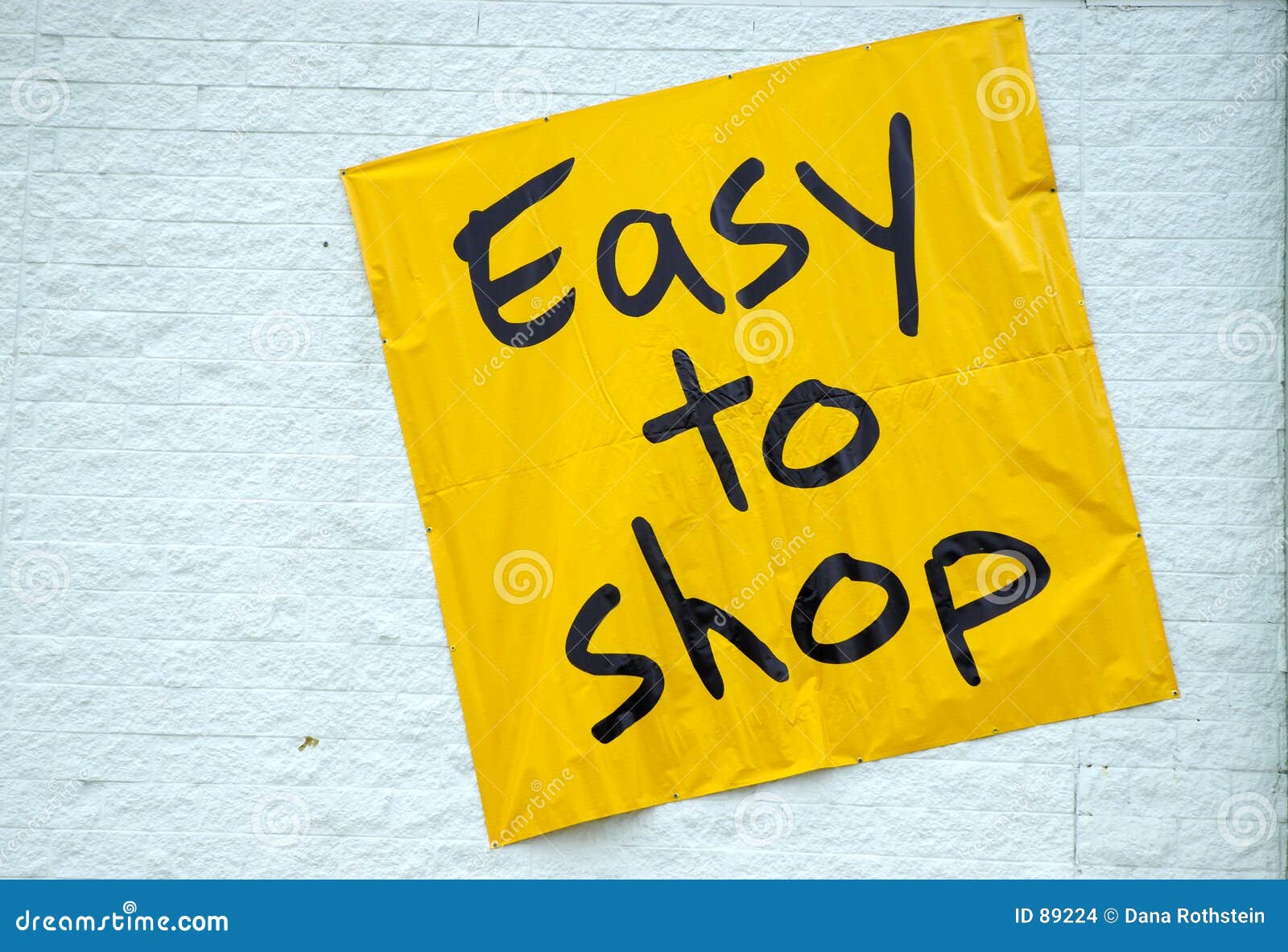Easy To Shop stock photo. Image of market, wall, poster - 89224