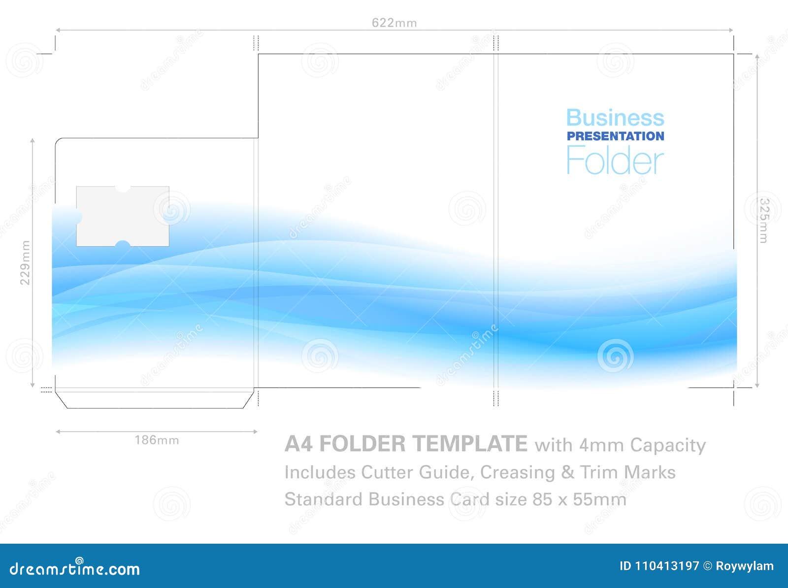 A4 Presentation Folder Template With Flow Background Graphic, Cu ... A4 Presentation Folder Template With Flow Background Graphic, Cu ...