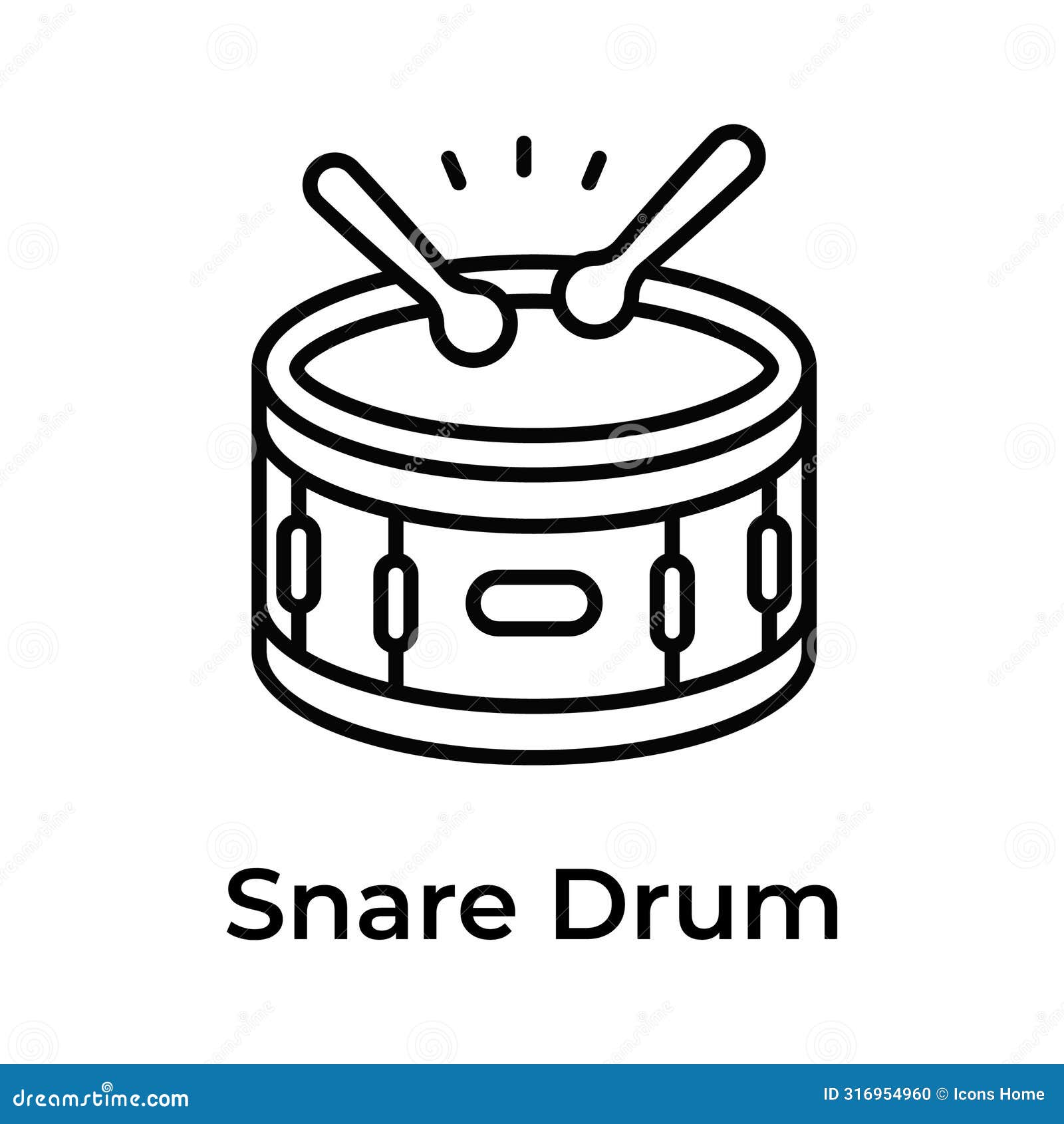 An Easy To Use Vector of Snare Drum, Editable Icon Design Stock Vector ...