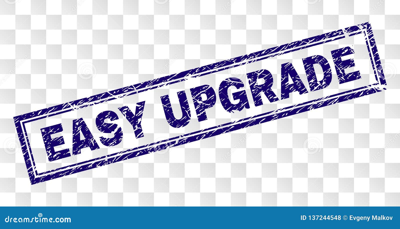 Scratched EASY UPGRADE Rectangle Stamp Stock Vector - Illustration of ...